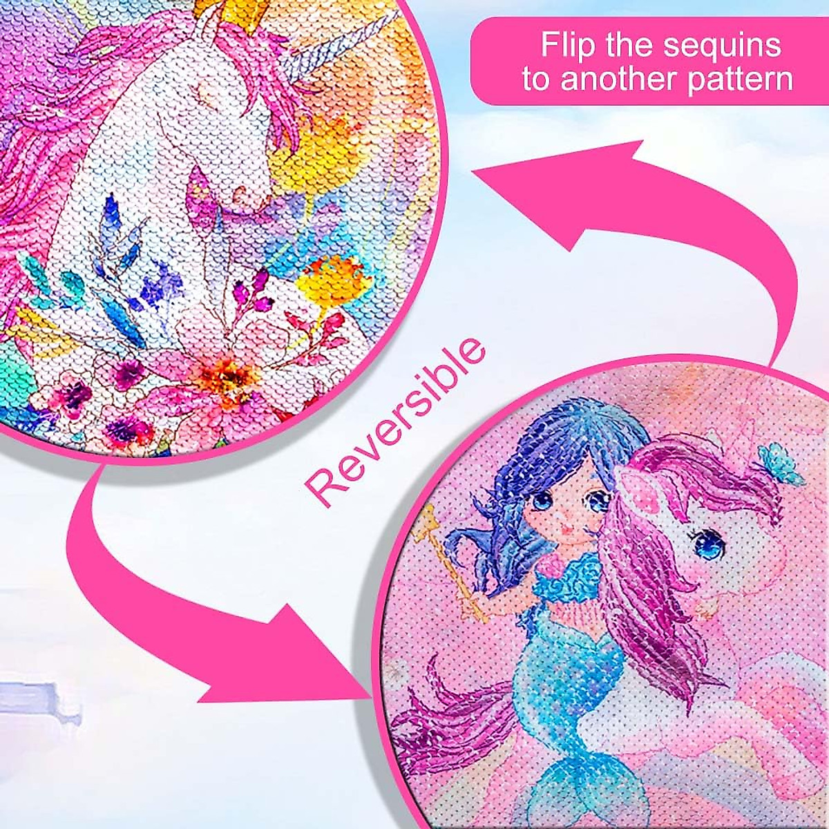 4PCS Rolling Backpack for Girls,Kids Unicorn Bookbag with Roller Wheels, Suitcase School Bag Set for Toddler Elementary