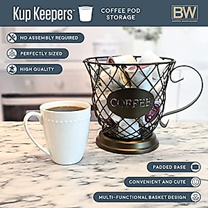 Boston Warehouse Coffee Mug Kup Keeper, Storage Basket