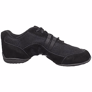 SANSHA womens Sneaker dance shoes, Black, 18 US