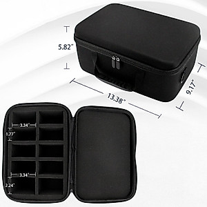 Graded Card Case Storage Box Fits for 64 Graded Sports Trading Cards, Slab Card Holder Organizer for CSG, BGS, FGS, PSA, SGC, Toploaders Football card with Removable Thick Foam Slots (Bag Only)