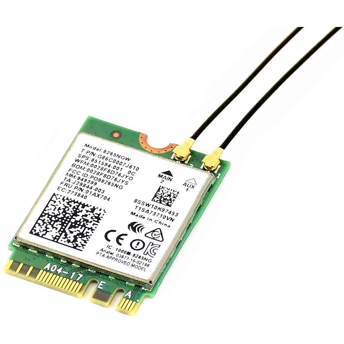 Waveshare AC8265 Wireless NIC Module for Jetson Nano Supports 2.4GHz / 5GHz Dual Band WiFi and Bluetoth 4.2