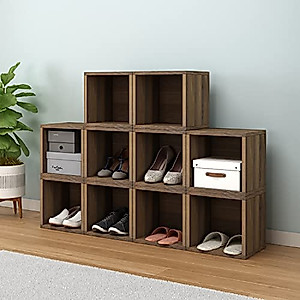Way Basics Stackable Bookshelf Cube Open Shelf Modular Closet Organizer and Storage (Tool-Free Assembly)