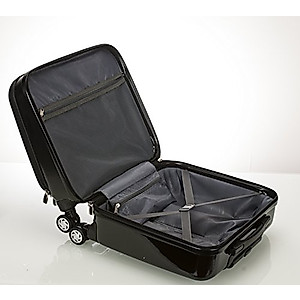 Rockland Revolution Hardside Rolling Computer Case, Black, Carry-On 17-Inch