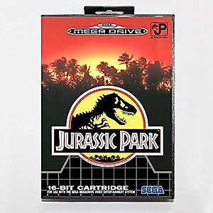 Sega MD games card - Jurassic Park with box for Sega MegaDrive Video Game Console 16 bit MD card - MD card Game Card For Sega Mega Drive For Genesis