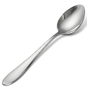 Hiware 16-Piece Stainless Steel Teaspoons - Spoons Silverware Set for Home, Kitchen or Restaurant, Mirror Polished, Dishwasher Safe, 6.5-Inch