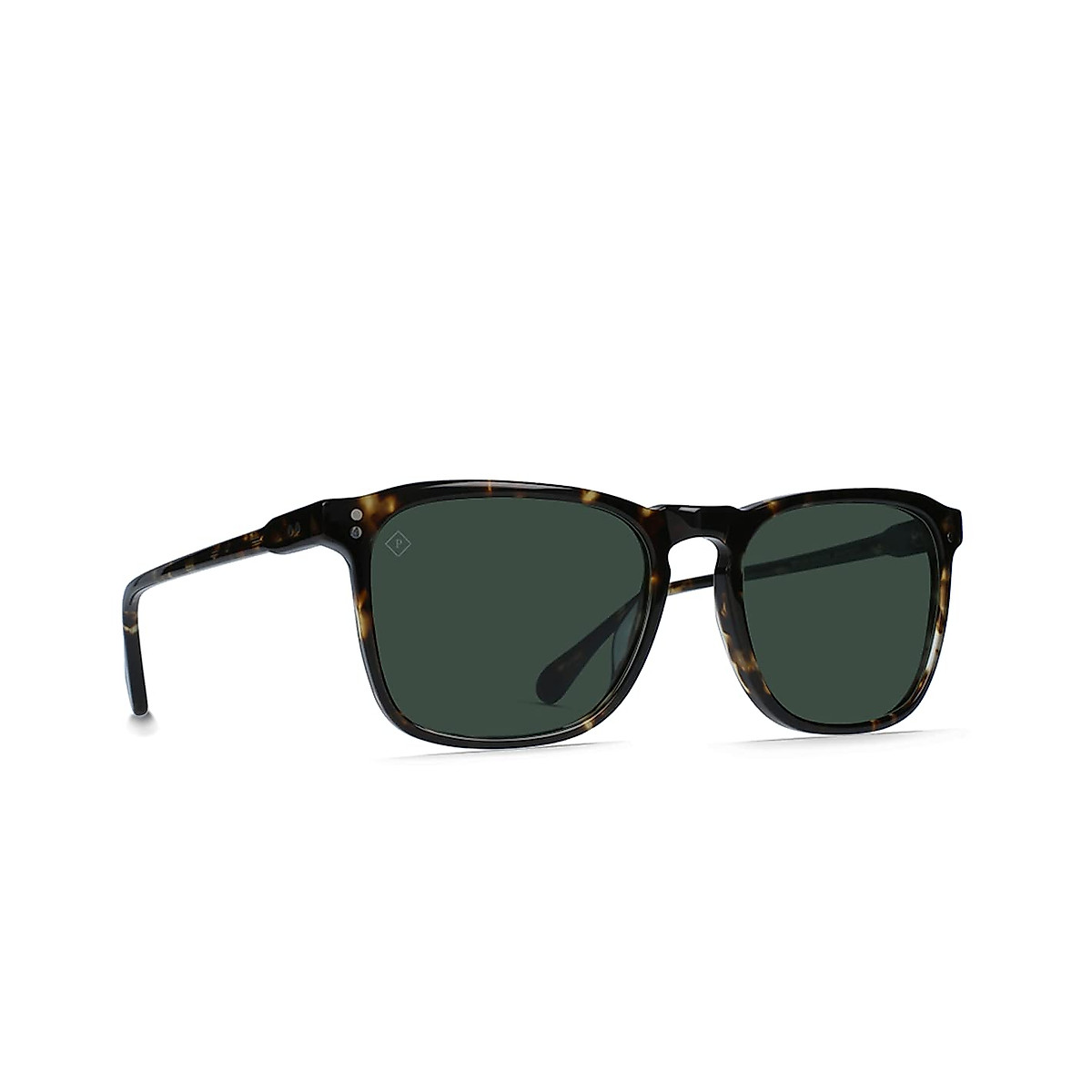 RAEN Eyewear - Men’s Wiley Sunglasses - Lightweight Square Sunglasses with UVA and UVB Protection - Brindle Tortoise/Green Polarized - 54