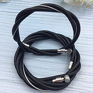 APRUNM Black front and rear brake cables are suitable for bicycle and mountain bike brake cables, bicycle control cables (1 pair)