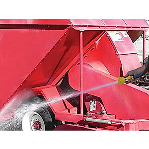 Underhill Garden Water Hose Nozzle, Sprayer, 37 GPM 80 PSI, 3/4-Inch Thread Inlet, Jet, Soak, Fan, Attachment, Heavy-Duty Metal and Rubber, Adjustable, Magnum, NG450