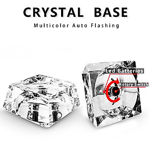 FTYTEK 3D Galaxy Crystal Ball Night Lamp, Clear 80mm (3.15 inch) Galaxy Glass Ball with Colorful LED Base, Best Birthday Gift for Kids, Teacher of Physics, Girlfriend Gift, Classmates and Kids Gift