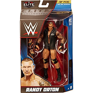 Mattel WWE Elite Collection Top Picks Action Figure & Accessories Set, Randy Orton 6-inch Collectible with Articulation & Interchangeable Parts