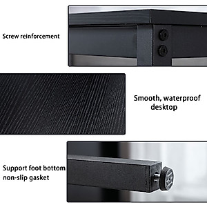 Bonzy Home Conference Tables 6.5ft Meeting Room Study Writing Table Office Computer Desk Save Space Design for 8 People 4PCS Black 78.7"x78.7"x29.5"