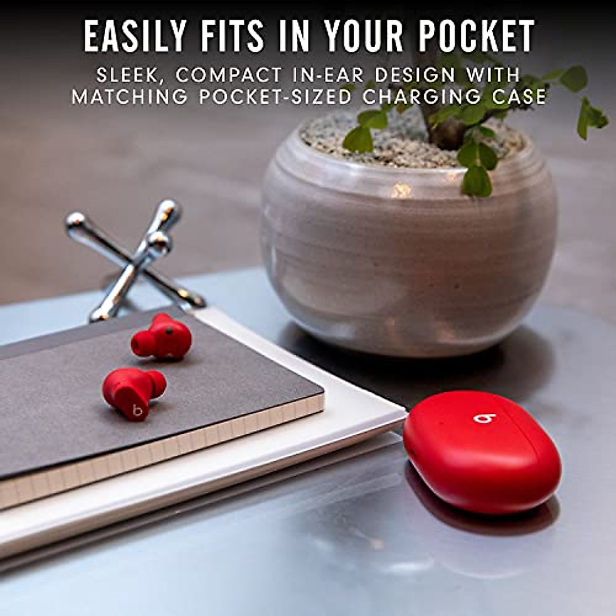 Beats Studio Buds - True Wireless Noise Cancelling Earphones - Beats Red (Renewed Premium)