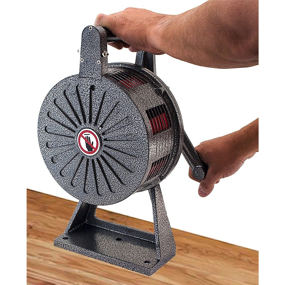 Vixen Horns Air Raid Hand Crank Siren, Loud Heavy Duty Tornado Siren with Base/Table Mount, Fire Air-raid Alarm, Warning Construction Air Horn VXS-1200M