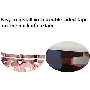 Bachelorette Party Decoration,2 Pack Rose Gold Fringe foil Curtains 3.3 x 6.6 ft