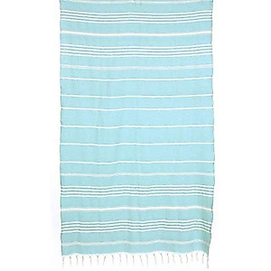Cacala Turkish Hand Loomed Towels Peshtemal Highly Absorbent Quick and Easy Dry Soft and Comfortable for Shower, Spa, Pool, Gym and Yoga 100% Cotton Sultan Series, 37" x 70"