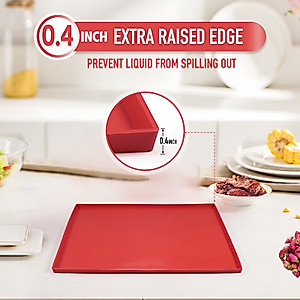 8PCS Silicone Dehydrator Trays for Fruit Leather 12 x 10 Inch Non-stick Dehydrator Mats with Edge for Fruit Vegetables Meat Herbs Liquid Crackers with Silicone Scraper and Cutter Wheel