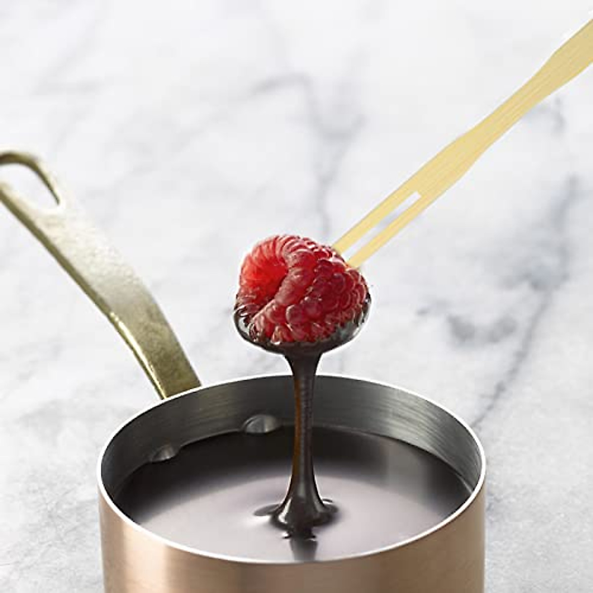 Sihuuu Bamboo Forks,100 PCS Square Mini Fruit Forks, Buffet Appetizer Picks, Small Finger Food Forks, Cocktail Forks for Party Appetizer, Catering Pastry, Dessert Prongs