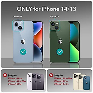 ESR for iPhone 14 Case/iPhone 13 Case, Compatible with MagSafe, Shockproof Military-Grade Protection, Air-Guard Corners, Magnetic Phone Case for iPhone 14/13, Air Armor Magnetic Case (HaloLock), Clear