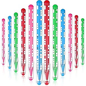 24 Pieces Maze Pen Puzzle Novelty Ink Pen Fidget Toy Pen with Ball Maze Inside for School Office Stationery Birthday Party Supply (Pink, Blue, Red, Green)