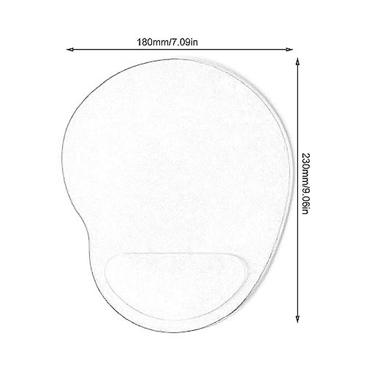 Ergonomic Computer Mouse Pad with Wrist Rest Support, Gaming Mouse Pad Non-Slip Base for Home Office Working Studying(Black)