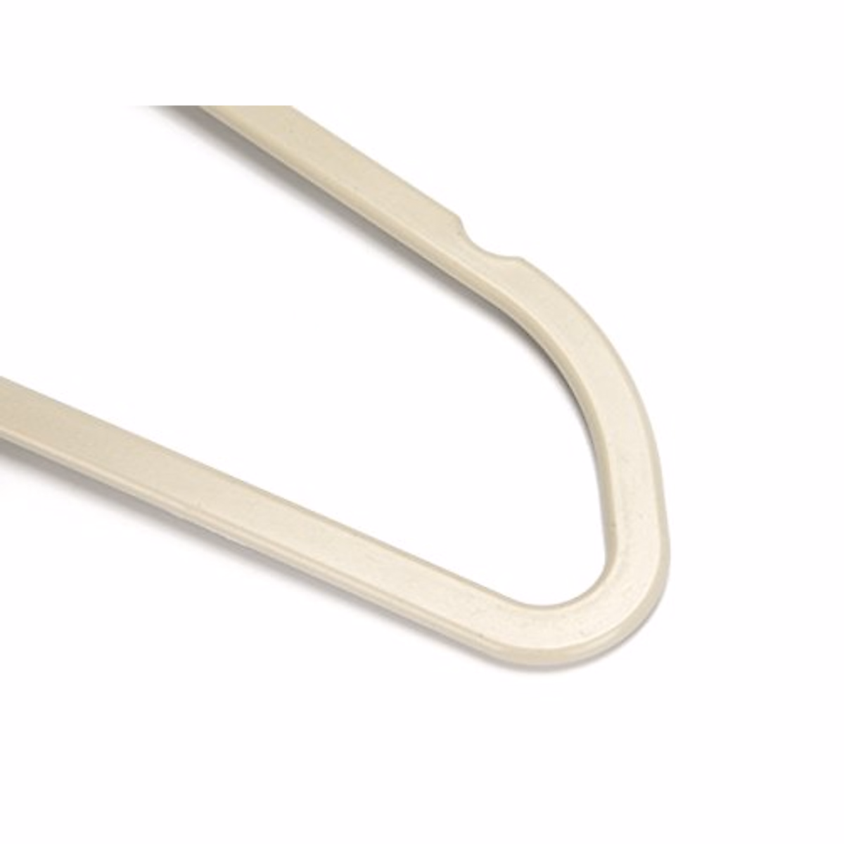 Quality Hangers 50 Pack Slim Plastic Hangers for Clothes - Heavy Duty Non-Velvet Hangers with 360° Swivel Chrome Hook & Non Slip Notches - Ideal for Dresses Coats Shirts Jackets & More - Ivory/Beige