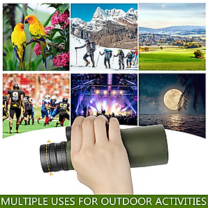 30x50 HD Monocular Telescope with Smartphone Adapter, Upgraded Tripod - High Power Zoom Monocular with Clear Low Light Vision for Star Watching - Lightweight Monocular for Bird Watching Hunting