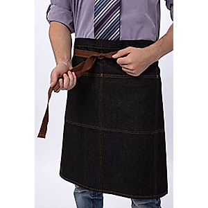 Chef Works Unisex Memphis Bistro Apron, Black, One Size