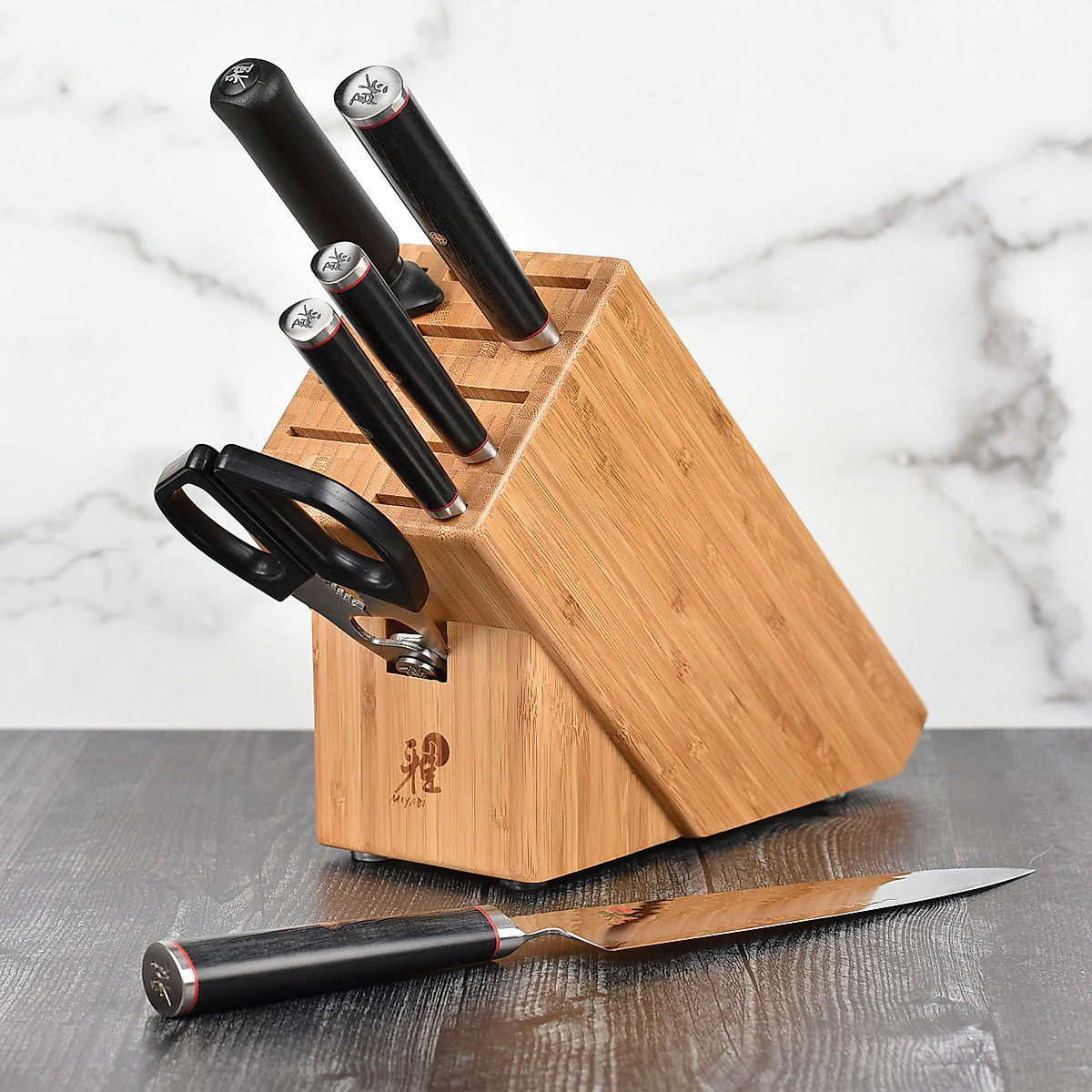 Miyabi Mizu SG2 Knife Set, 7 Piece with Bamboo Block