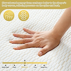 MUUEGM Folding Mattress, 4 Inch TwinXL Tri-fold Memory Foam Mattress, Foldable Mattress with Washable Cover, Trifold Mattress for Yoga/Camping/RV/Guest Beds,CertiPUR-US Certified