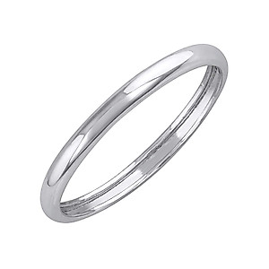 950 Platinum 2 mm Plain Wedding Band (Ring Size 9)