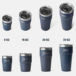 YETI Rambler 16 oz Stackable Tumbler, Vacuum Insulated, Stainless Steel with MagSlider Lid, Big Sky Blue