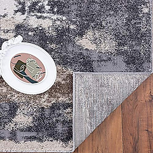 LUXE WEAVERS Modern Area Rugs with Abstract Patterns 7681 – Medium Pile Area Rug, Gray / 6 x 9