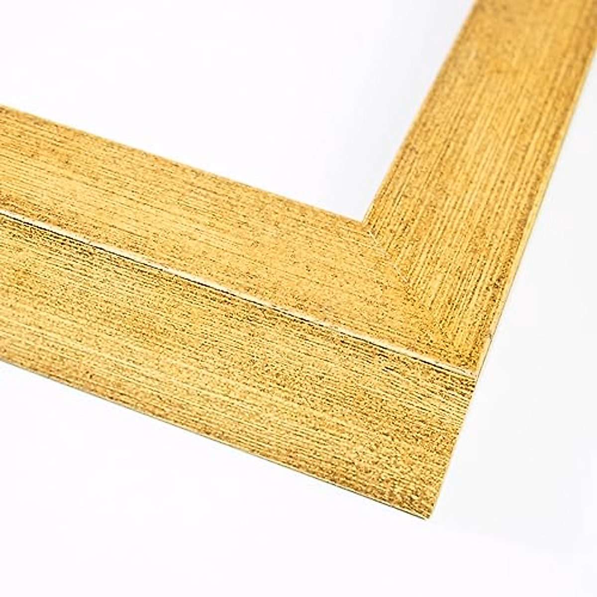 17x8 Frame Gold Solid Wood Picture Frame Width 1.25 Inches | Interior Frame Depth 0.75 Inches | Parrish Contemporary Photo Frame Complete with UV Acrylic, Foam Board Backing & Hanging Hardware