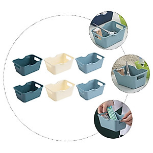 FRCOLOR Plastic Storage Basket 6pcs Box Storage Box Desktop Finishing Tray Pp Mini Plastic Storage Baskets