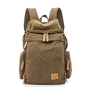 Joyloading Canvas Casual Backpack Retro Elements Rucksack (Brown)