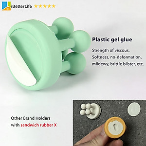 iBetterLife Silicone Toothbrush Holders for Bathrooms - 6Pcs Razor Holder for Shower Wall Mounted Self Adhesive Multifunctional Cute Hook for Kids Hanging Tooth Brush for Kitchen Living Room Office