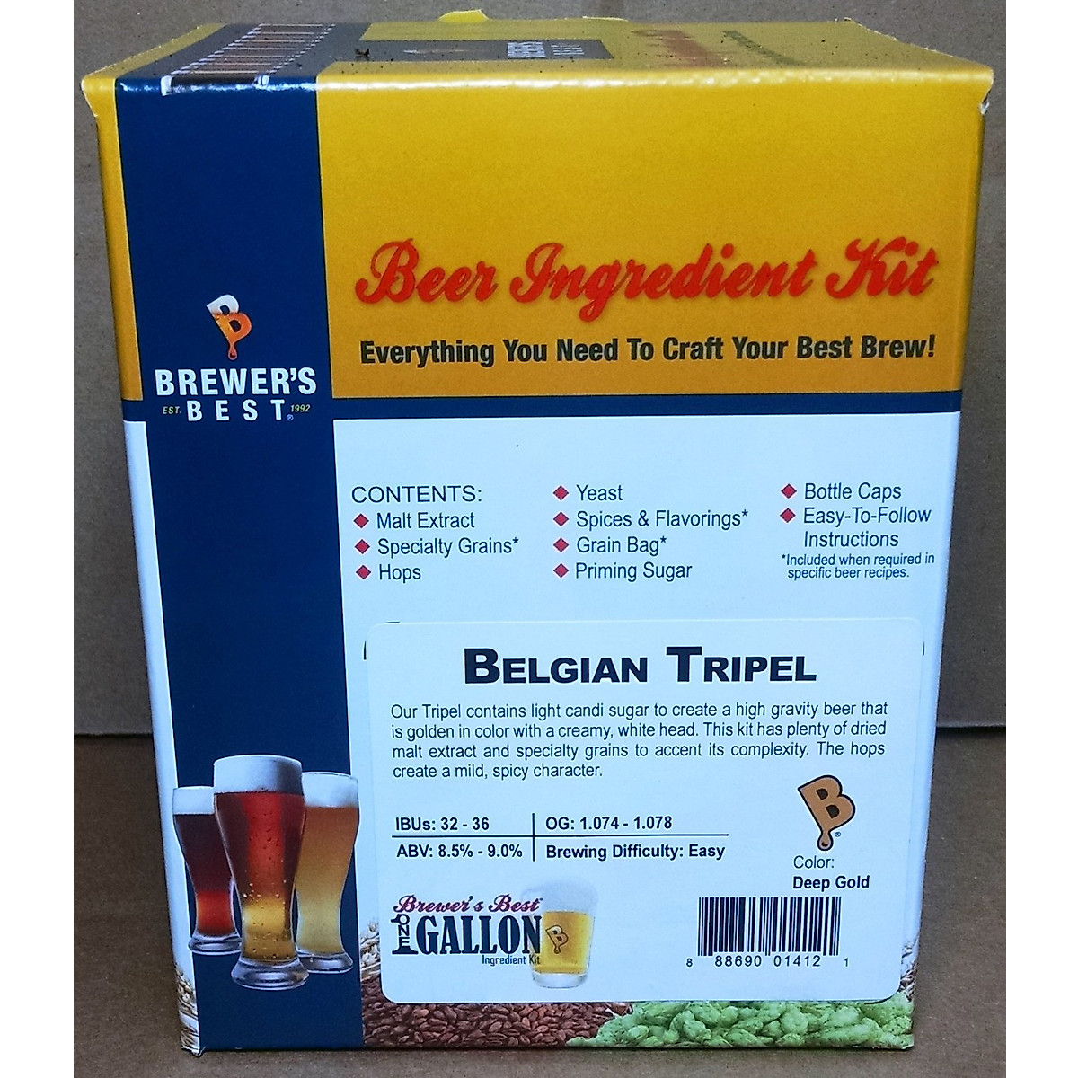 Brewer's Best One Gallon Home Brew Beer Ingredient Kit (Belgian Tripel)