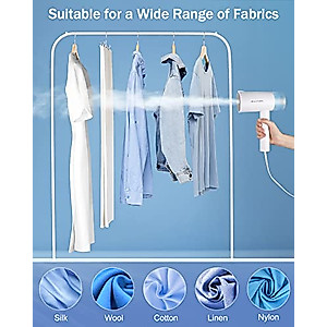 BEAUTURAL Steamer for Clothes, Foldable Handheld Clothing Wrinkles Remover for Garments, 30-Second Fast Heat-up, Portable Fabric Steamer for 120V Countries, Not for Use in 220V Such as Europe