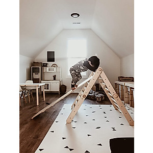 LITTLE Bot Ofie Mat, Soft Baby Play mat, Reversible Foam Floor mat, 6.5 ft x 4.5 ft, Durable and Non-Toxic (Country Road, Large)