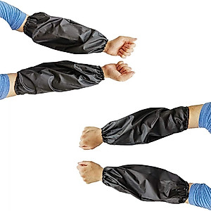 Waterproof Arm Sleeves Covers, PVC Arm Protector, Oilproof Oversleeves Protection, Forearm Protector for Cleaning Fish, Car Washing, Painting, Dish Washing, Cooking, Butcher and Dog Grooming