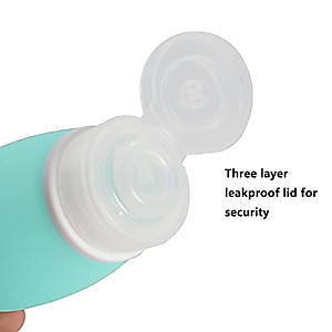 Timiuu Squeeze Salad Dressing Bottles with Hook | Portable Sauce Condiment Containers | 3 OZ, Set of 3 | Food-grade Silicone, BPA Free