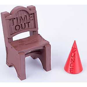 Chair of Shame with a Dunce Cap, Time Out Chair, Dice Jail for Poorly Rolling Dice, 3D Vikings (3 Pack)