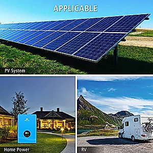 UL1741 8000W DC 48V MPPT Solar Inverter Charger,Low Frequency Pure Sine Wave Split Phase Inverter AC Input 240V to Output 120V / 240V, with 80A AC Charger, Off Grid Inverter Made by SUNGOLDPOWER