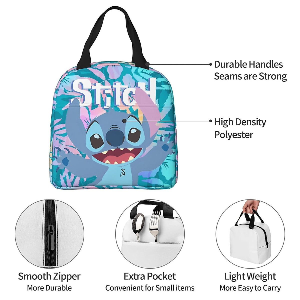 Anime Lunch Bag Large Insulated Thermal Lunch Box For Women Men Office Work Picnic Travel 1-One Size