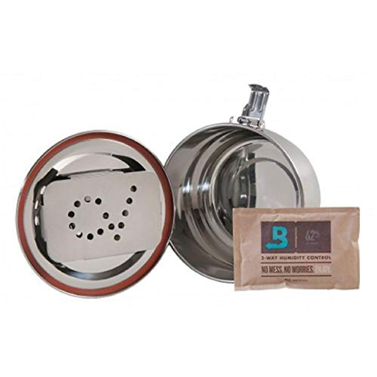 CVault Storage Container 2 Liter Stainless Steel Humidity Container