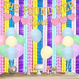 She Found Her Lover Decorations, Bachelorette Bridal Shower Party Decorations, She Found Her Lover Banner 6 PCS Four-Leaf Clover Paper Garland Background for Engagement Hen Party Supplies