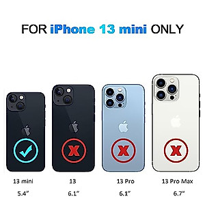 Nvollnoe for iPhone 13 Mini Case with Card Holder Heavy Duty Protective Dual Layer Shockproof Hidden Card Slot Slim Wallet Case for iPhone 13 Mini for Men&Women(Green)