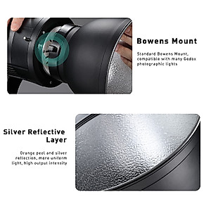 Godox Reflector Bowens Mount Reflector AD-R6 7" Light Modifier - Versatile for AD600, AD400Pro, MS200, MS300, SK400II, SK300II, SL60W, VL150, SL150W, and More