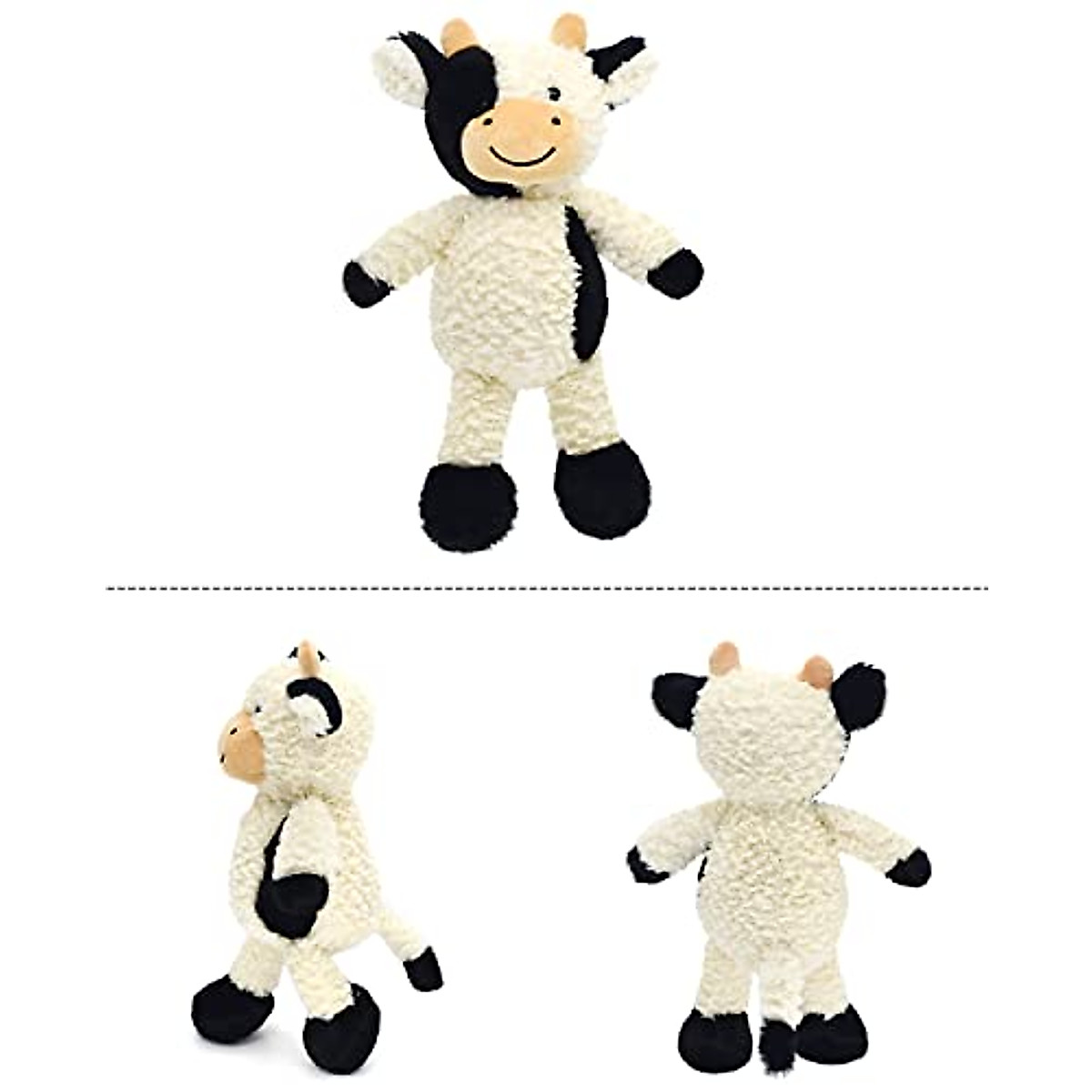 HWD 13'' Soft Cow Plush Dolls Stuffed Animals Toys Gifts for Kids, Toddler, Birthday, Valentines, Christmas (Standing)