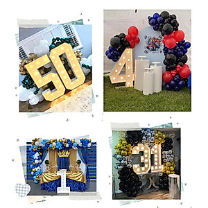 LANGXUN 40inch Gold Large Led Light Up Numbers for 1st 21st Birthday Decor, With Hot Glue Gun and Bracket, Marquee light up Numbers Party Wedding Decor Graduation Baby Shower Photo Background Decoration (Number 2)